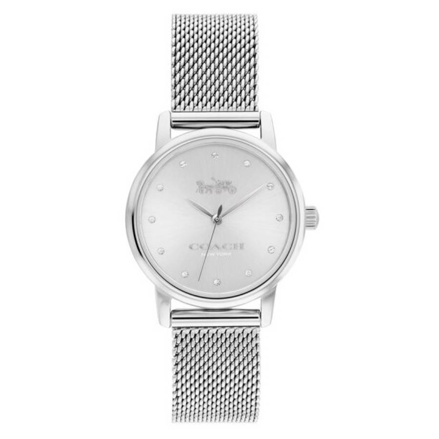 Coach Grand Quartz Crystal Silver Dial Ladies Watch 14503743 - Watches ...