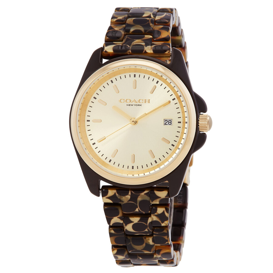 Coach Greyson Quartz Champagne Dial Ladies Watch 14504187 - Watches ...