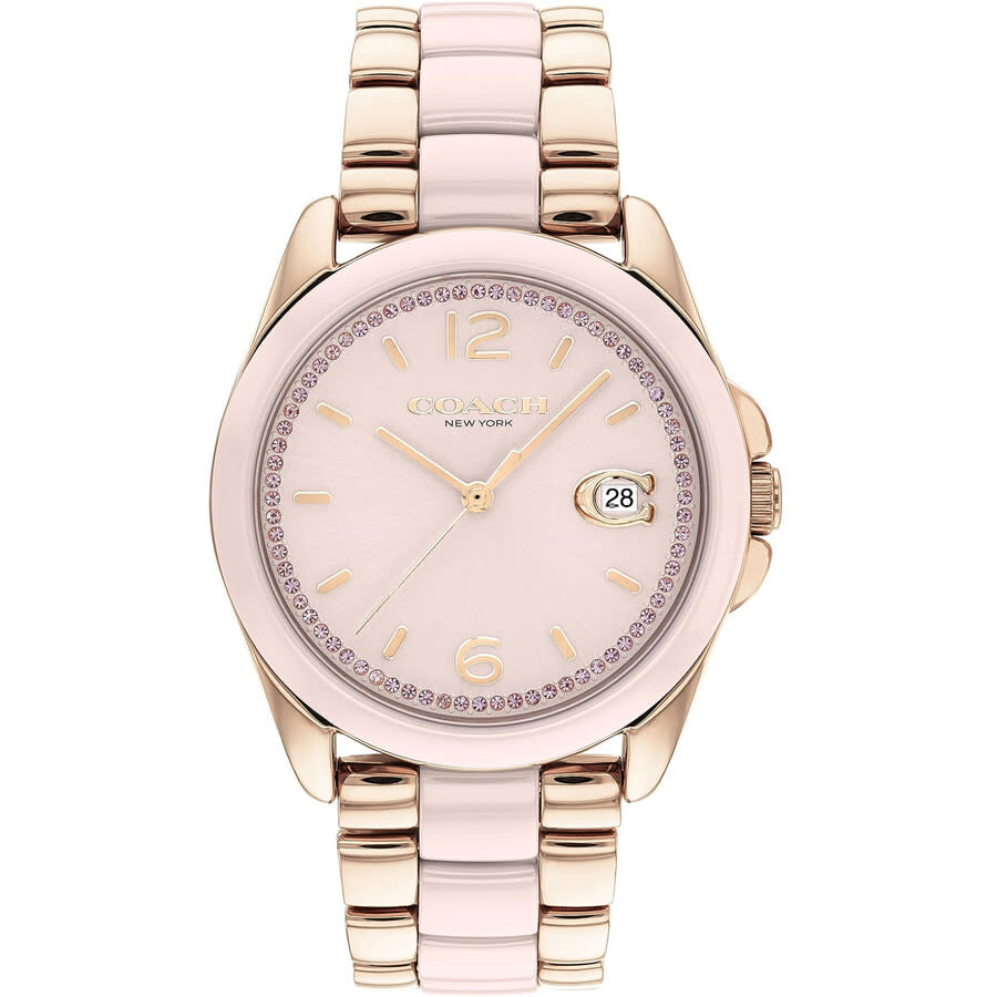 Coach Greyson Quartz Pink Dial Ladies Watch 14504188 885997517522 ...
