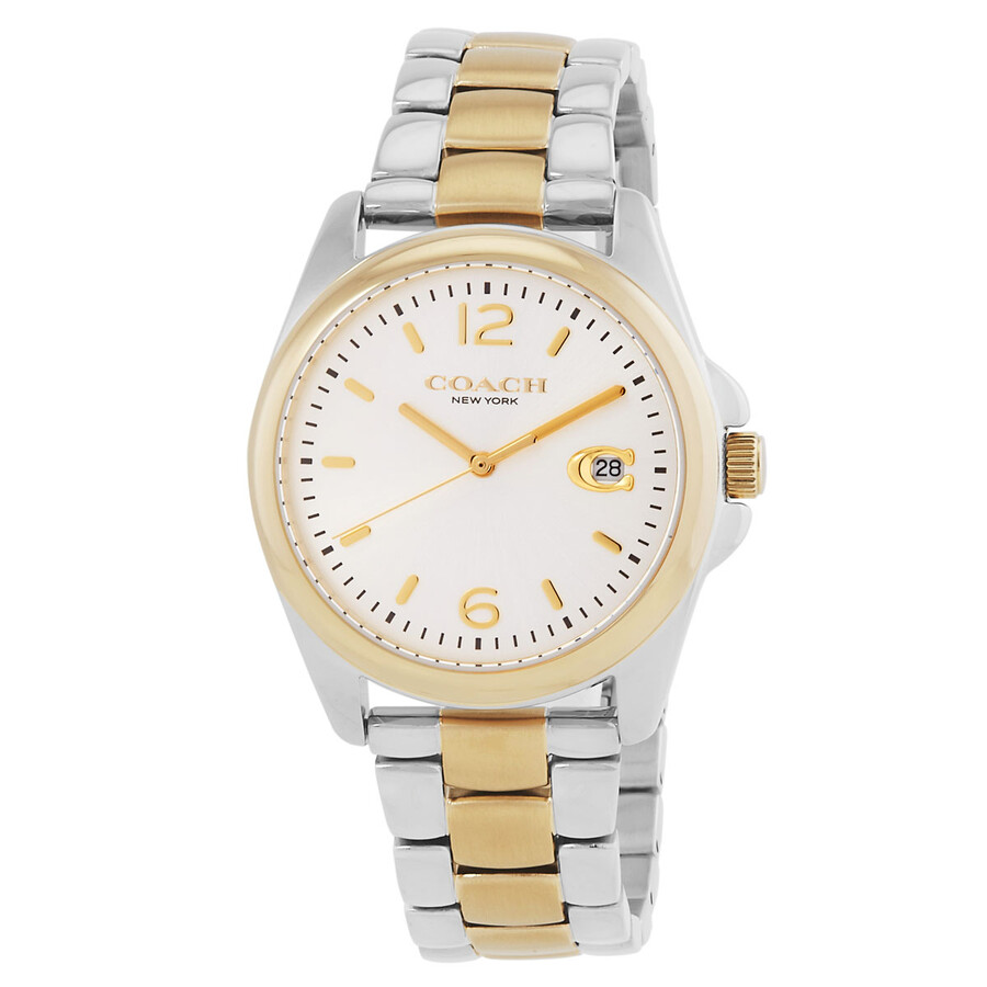 Coach Greyson Quartz Silver Dial Two-Tone Ladies Watch 14503913 ...