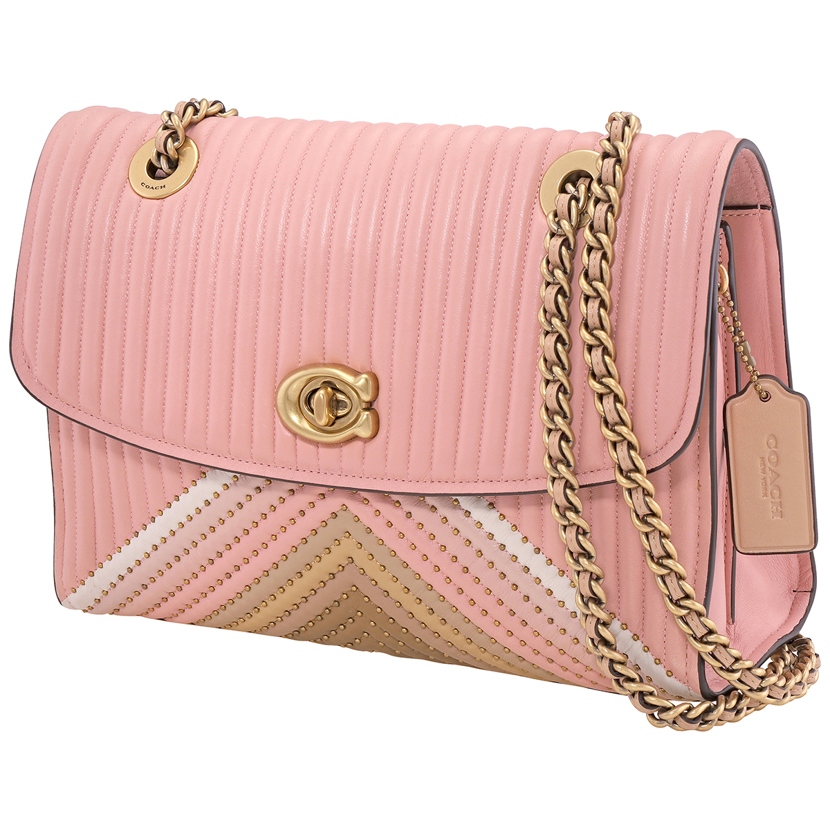 Coach Ladies Parker With Colorblock Quilting And Rivets 26848 ...