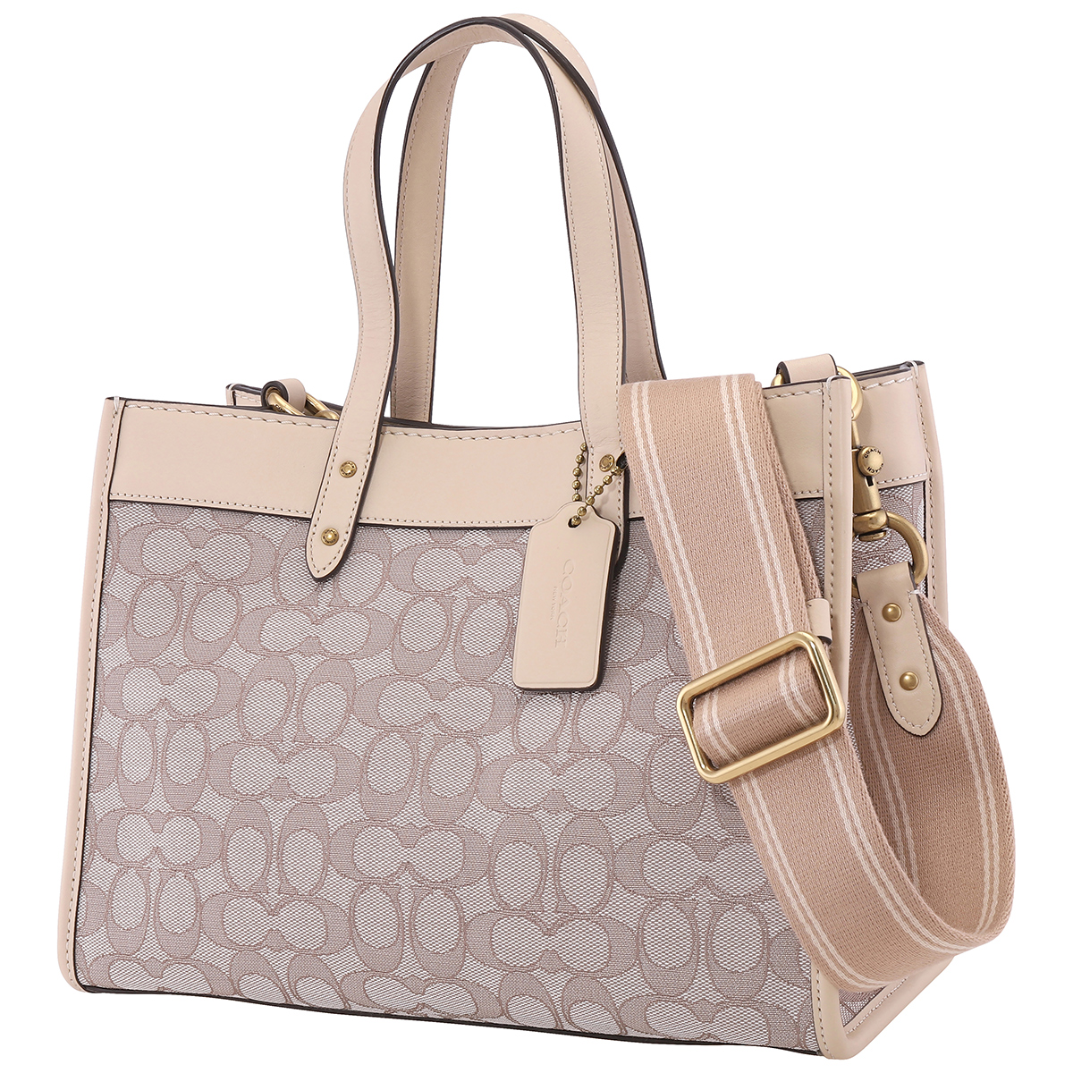 Coach Ladies Signature Jacquard Field Tote 30 - Stone Ivory Coach ...