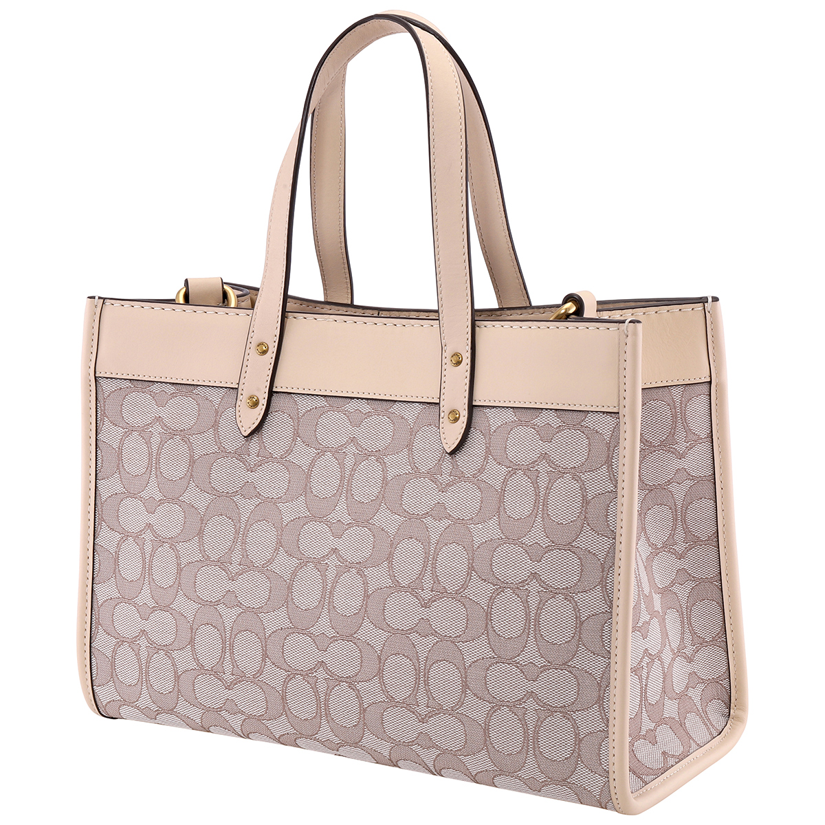 Coach Ladies Signature Jacquard Field Tote 30 - Stone Ivory Coach ...