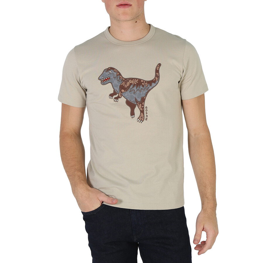 Coach Men's Chalk Cotton Rexy T-Shirt, Size Large CH770 CHK - Clothing ...