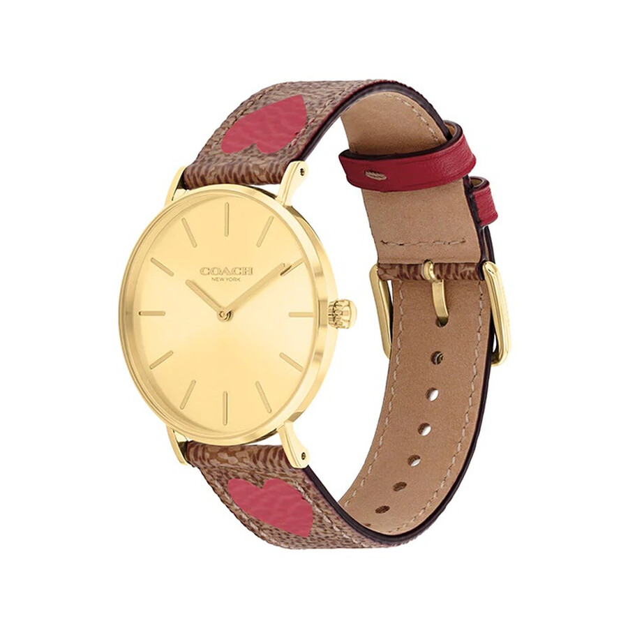 Coach Perry Gold Dial Ladies Watch 14503886 - Watches, Perry - Jomashop