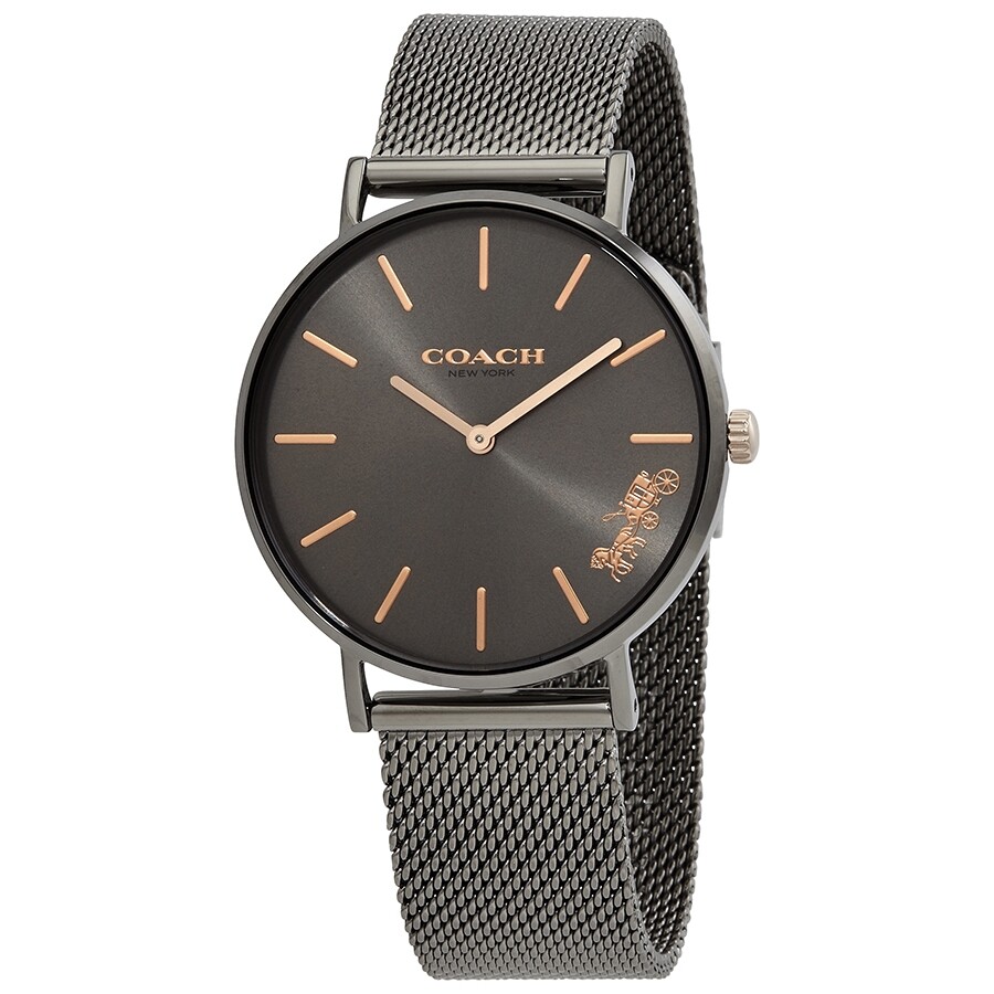 Coach Perry Quartz Dark Grey Dial Ladies Watch 14503127 885997284455 ...