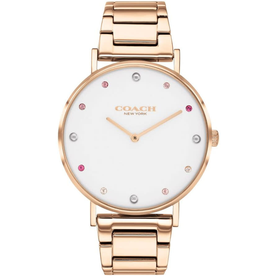 Coach Perry Quartz White Dial Ladies Watch 14503938 7613272473309 ...