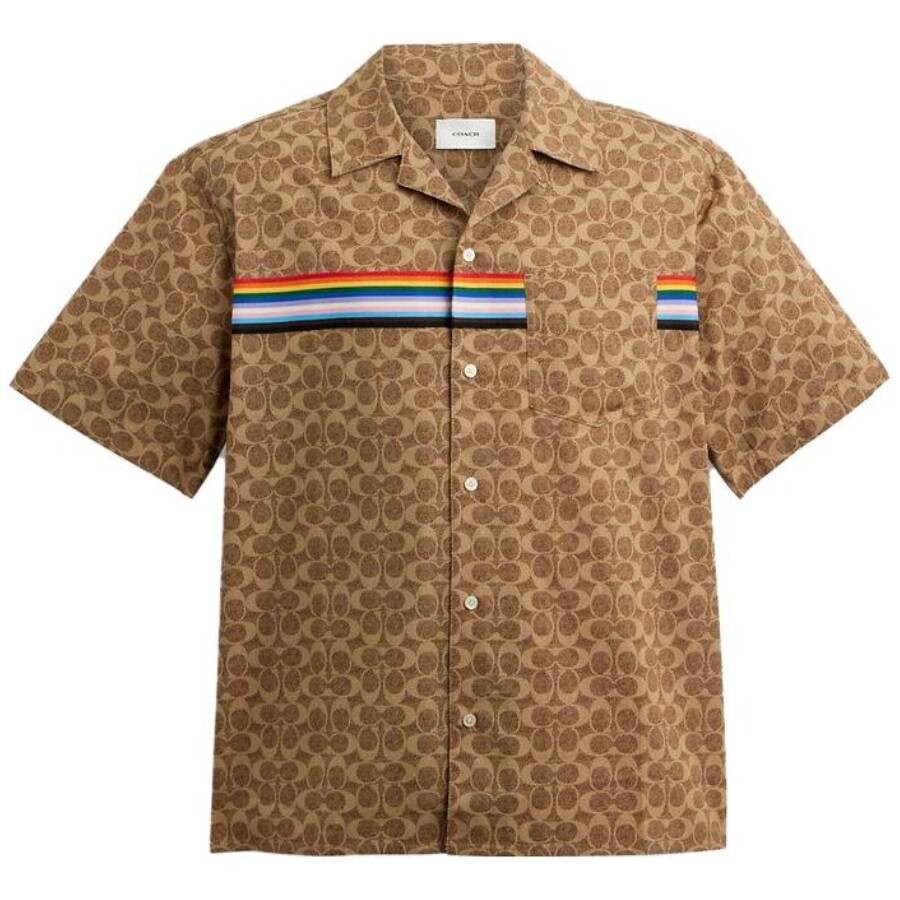 Coach Rainbow Signature Camp Shirt, Size Large CI502 UYJ 195031906145 ...