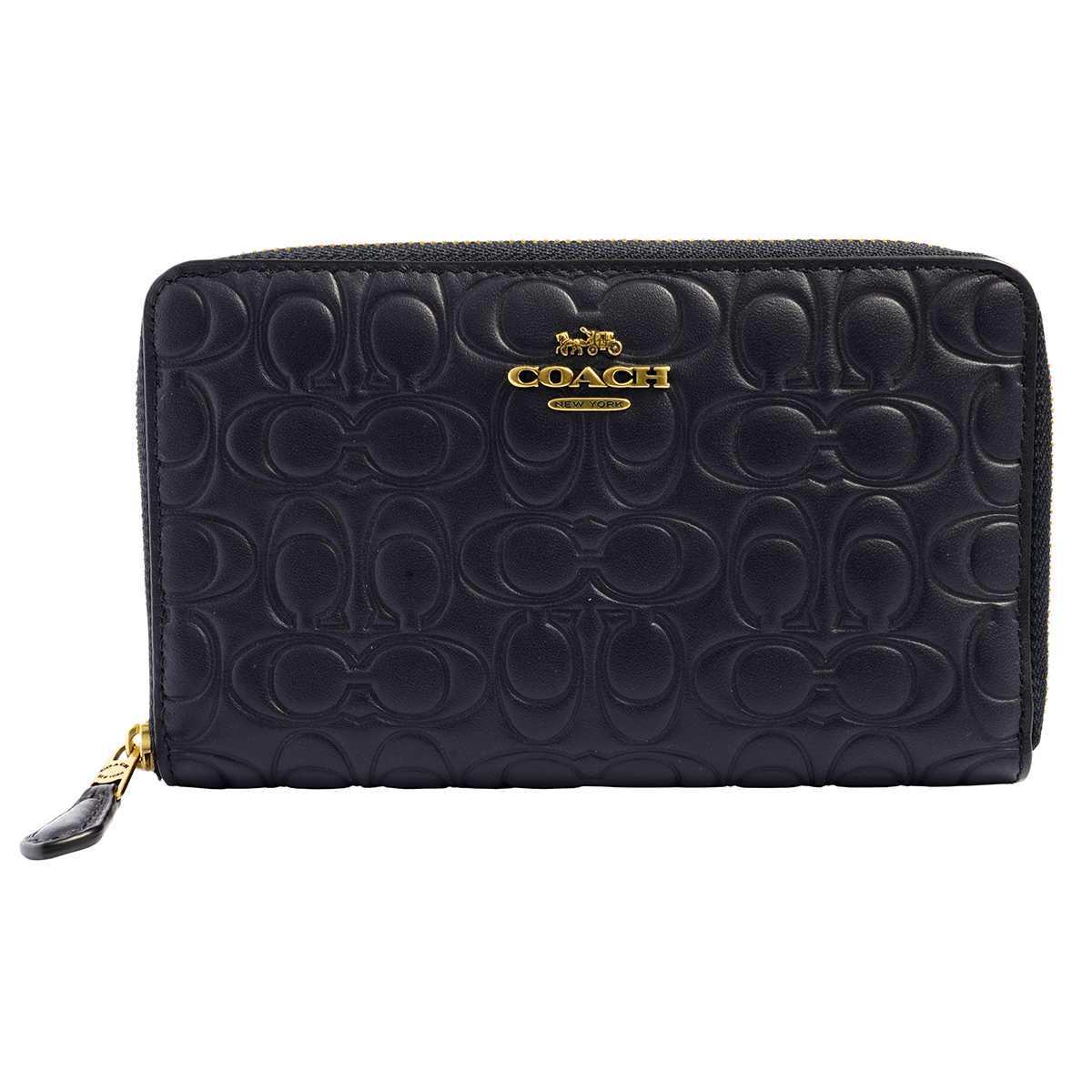 Coach Signature Embossed Leather Medium Zip-around Wallet 39714IB4BHP ...