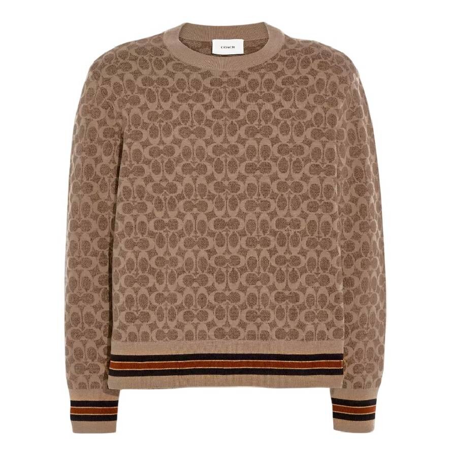 Coach Signature Long Sleeve Sweater, Size X-Small C7984 RYU XS ...