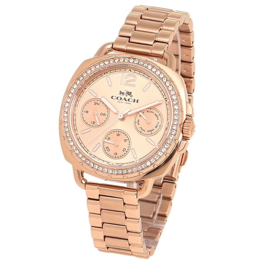 Coach Tatum Chronograph Quartz Crystal Rose Dial Ladies Watch 14502571 ...