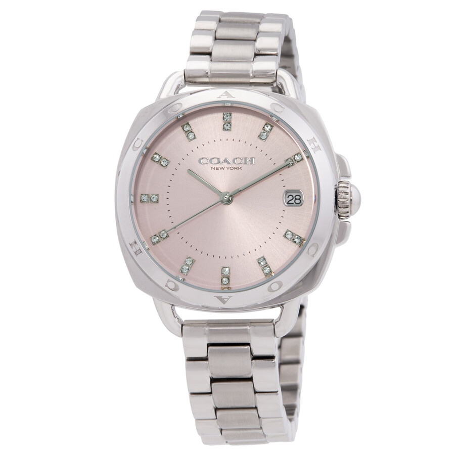 Coach Tatum Quartz Crystal Blush Dial Ladies Watch 14504156 - Watches ...