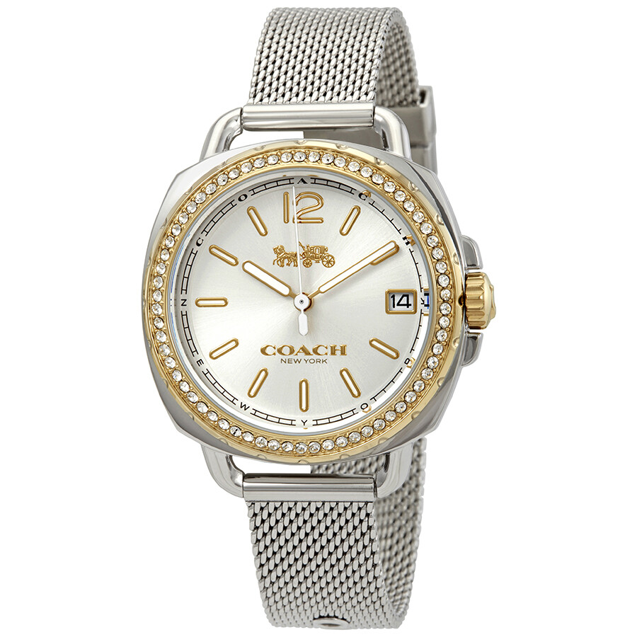 Coach Tatum Silver Dial Stainless Steel Mesh Ladies Watch 14502804 ...