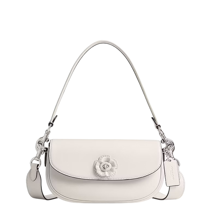 Coach Turnlock Leather Shoulder Bag CU032 LHCHK 196395370740 - Handbags ...