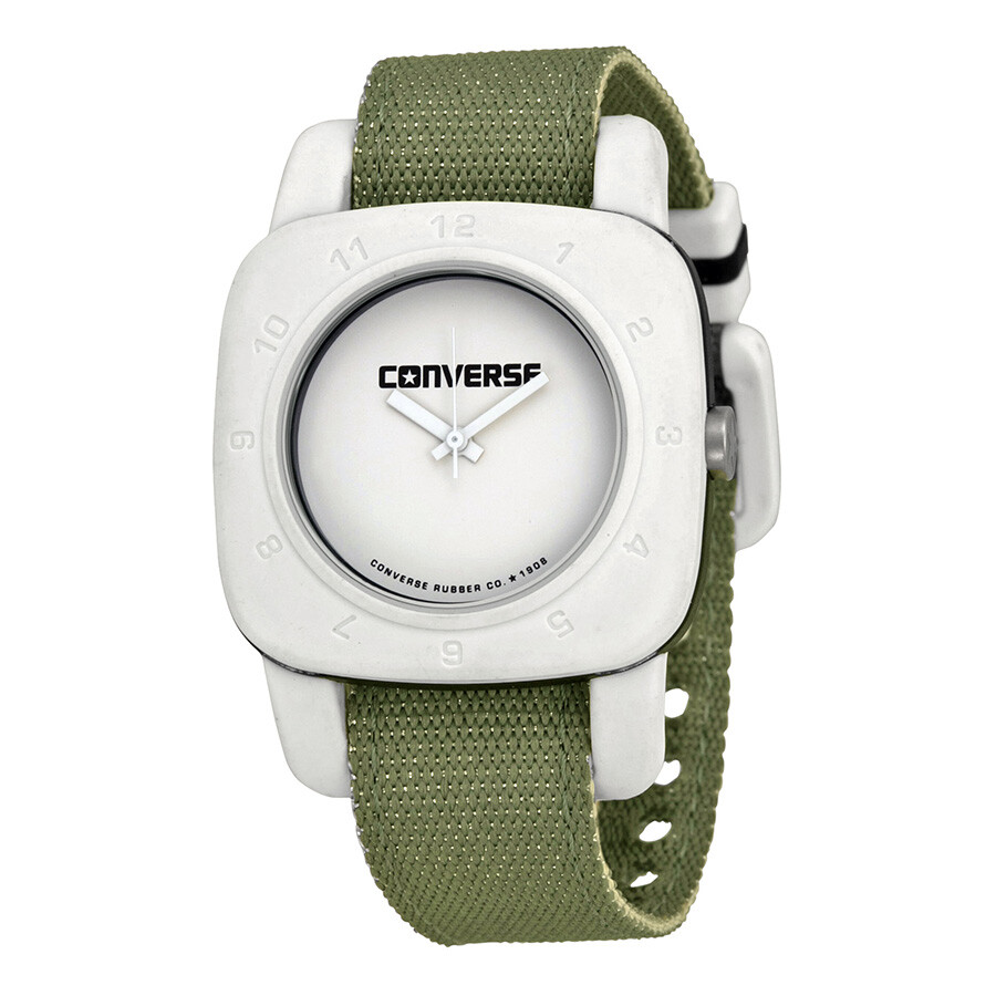 Converse White Dial Green Textile Unisex Watch 021-080 813928012679 ...