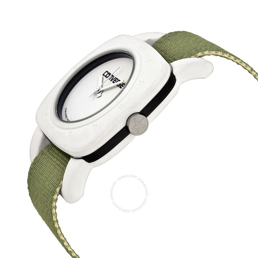 Converse White Dial Green Textile Unisex Watch 021-080 - Converse ...