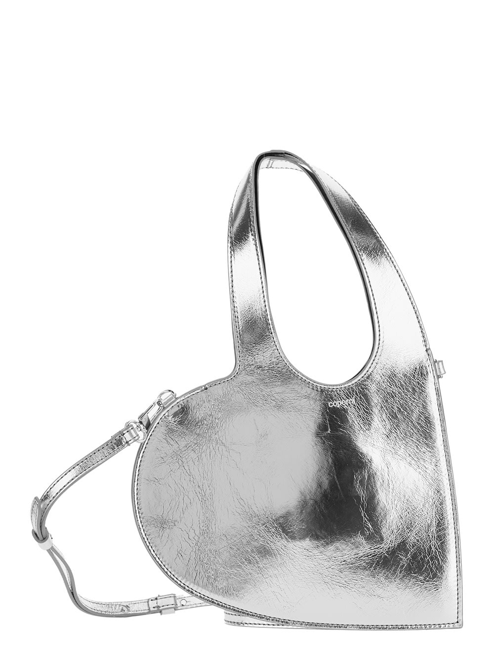 Coperni heart Heart-shaped Metallic Crossbody Bag With Logo Lettering ...