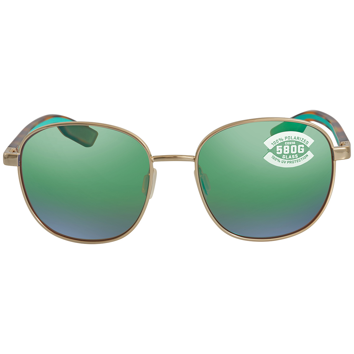 Costa Del Mar EGRET Green Mirror Polarized Glass Round Ladies ...
