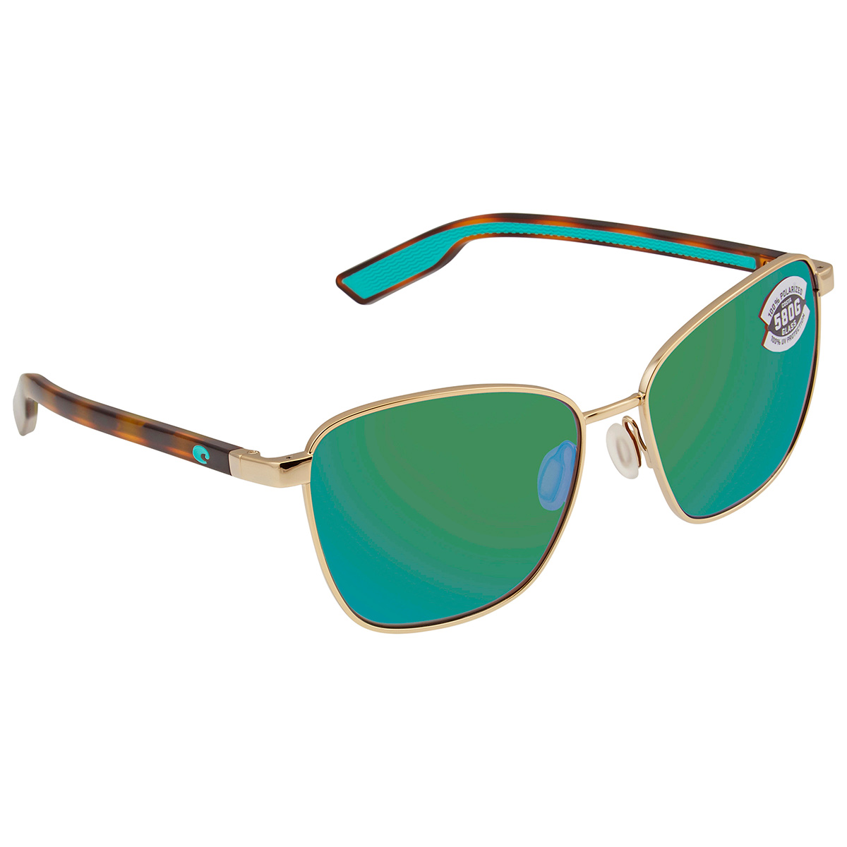 Costa Del Mar Green Paloma Mirror 580G Polarized Glass Butterfly Ladies ...