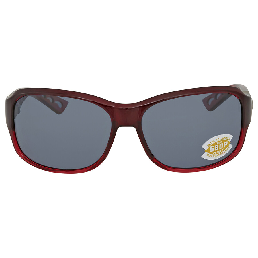 Costa Del Mar INLET Grey Polarized Polycarbonate Rectangular Ladies ...