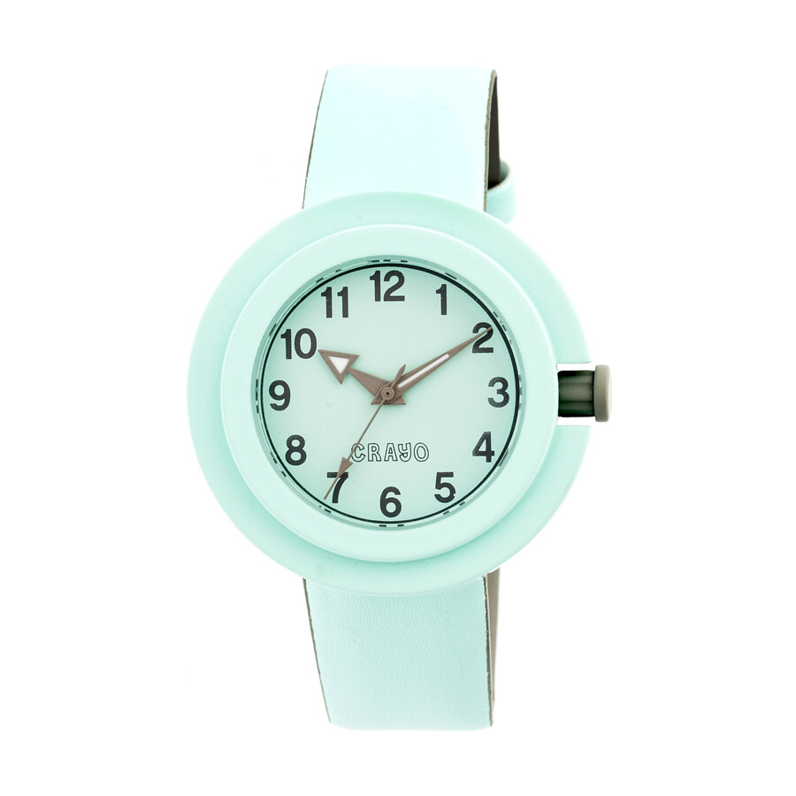 Crayo Equinox Powder Blue Dial Powder Blue Rubber Watch CRACR2804 ...