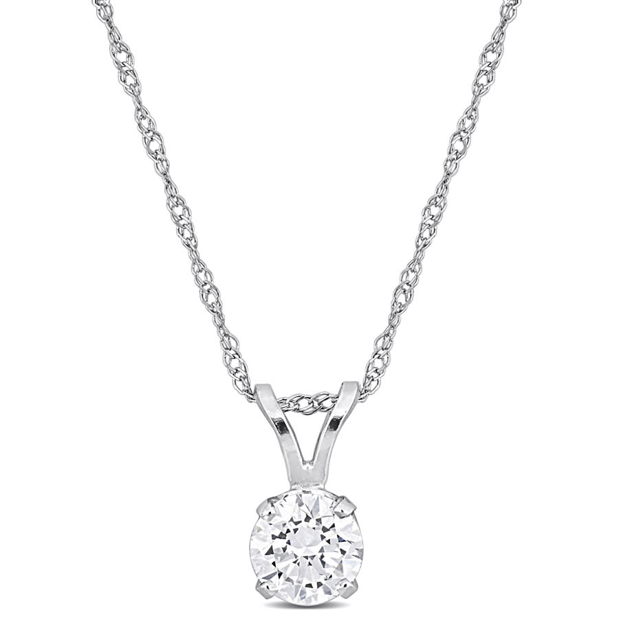 Created Forever 1/2ct TW Lab-Grown Diamond Solitaire Pendant with Chain ...