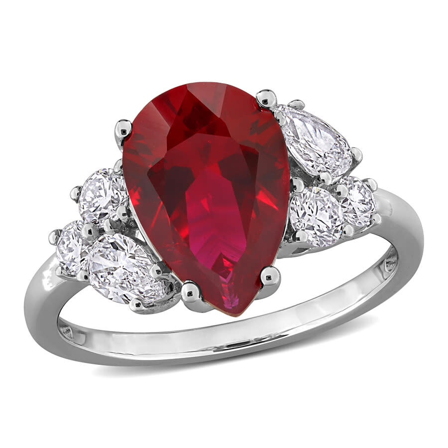Created Forever 4ct TGW Created Ruby and 3/4ct TW Lab-Grown Diamond ...