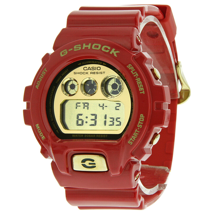 Casio 30th Anniversary Red Resin Gold IP Digital Dial Watch GW6930A-4CR ...