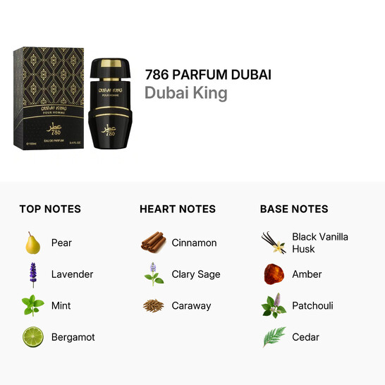 786 Parfum Dubai Men's Dubai King EDP Spray 3.4 oz Fragrances ...