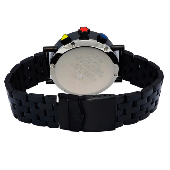 Adee Kaye Quartz Black Dial Men's Watch AK2268SS-60 - Watches - Jomashop