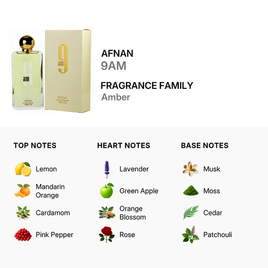Afnan Ladies 9AM EDP 3.4 oz Fragrances 6290171002345 - Afnan , 9AM ...