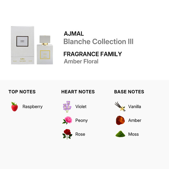 Ajmal Ladies Blanche Collection III EDP Spray 3.4 oz Fragrances ...