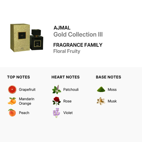 Ajmal Unisex Gold Collection III EDP Spray 3.4 oz Fragrances ...