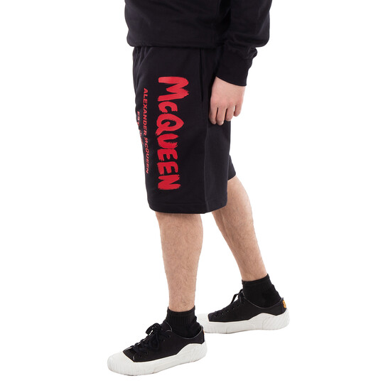 Alexander Mcqueen Men's Logo-Print Cotton Shorts, Size Small 688717 ...