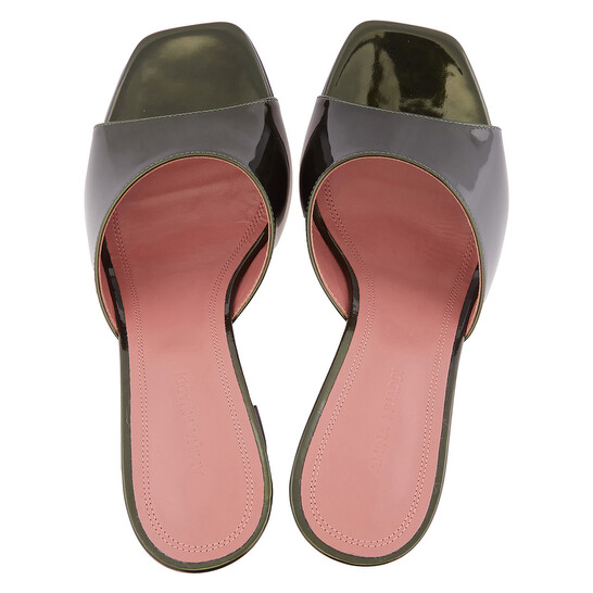 Amina Muaddi Mirror Moss Lupita 70 Slippers, Brand Size 38 ( US Size 8 ...