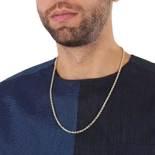 Amour 24 Inch Rope Chain Necklace In 14K Yellow Gold (4 Mm) JMS005097 ...