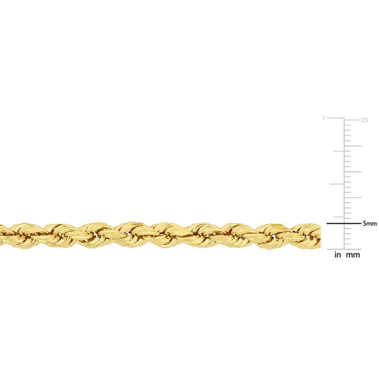 Amour 18 Inch Rope Chain Necklace In 14K Yellow Gold (5 Mm) JMS005099 ...