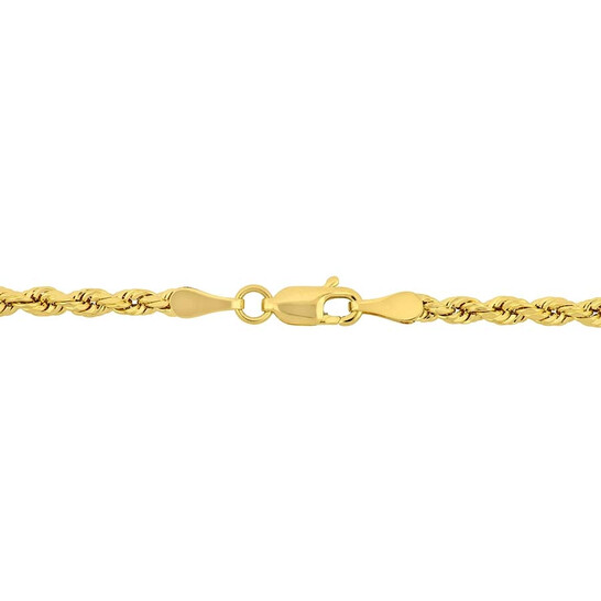 Amour 22 Inch Rope Chain Necklace In 14K Yellow Gold (3 Mm) JMS005091 ...