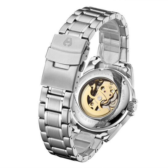 Anthony James Skeleton Automatic Silver-tone Dial Men's Watch AJ006N2 ...