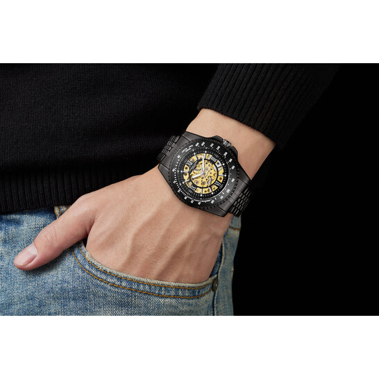 Anthony James Tachymeter Automatic Gold-tone Dial Men's Watch AJ010N2 ...