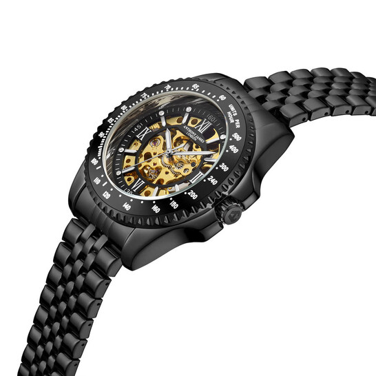 Anthony James Tachymeter Automatic Gold-tone Dial Men's Watch AJ010N2 ...