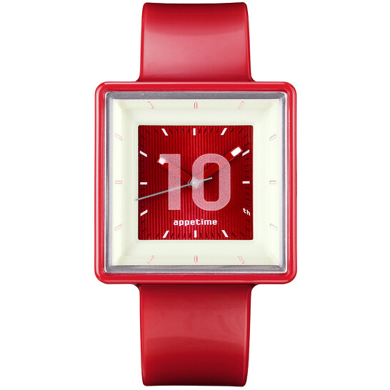 Appetime Square Red Dial Red Polyurethane Unisex Watch SVJ211115 ...