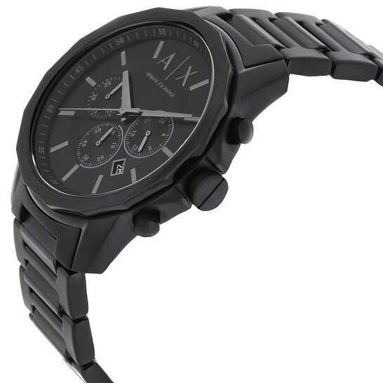 Armani Exchange Chronograph Quartz Black Dial Men's Watch and Bracelet ...