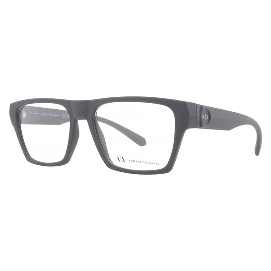 Armani Exchange Demo Rectangular Men's Eyeglasses AX3097 8301 55 ...