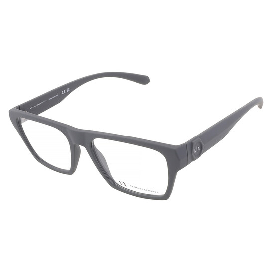 Armani Exchange Demo Rectangular Men's Eyeglasses AX3097 8301 55 ...