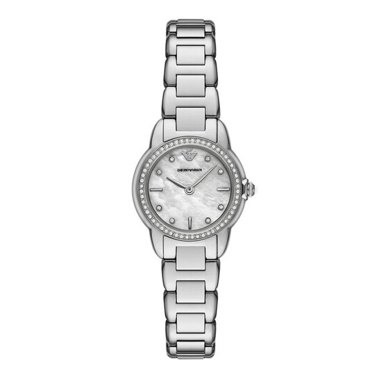 Armani Quartz Crystal Mother of Pearl Dial Ladies Watch AR11669 723763330374 - Watches - Jomashop