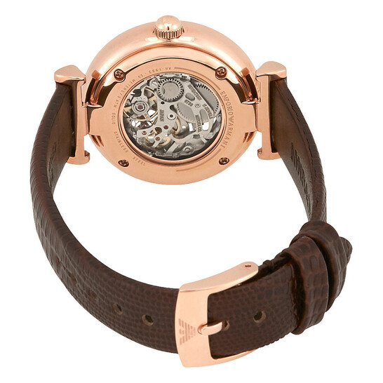 Emporio Armani Armani Retro Mechanical Mother of PearlLadies Watch ...