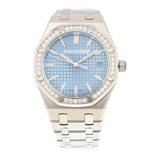 Audemars Piguet Royal Oak Automatic Diamond Blue Dial Ladies Watch ...