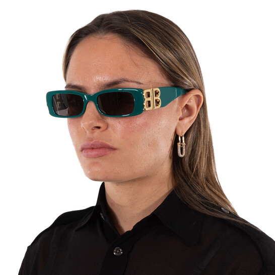 Balenciaga Grey Rectangular Ladies Sunglasses BB0096S 006 51 ...