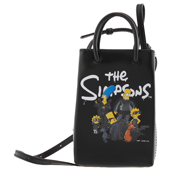 Balenciaga The Simpsons Mini Shopping Bag In Shiny Box Calfskin 593826 ...